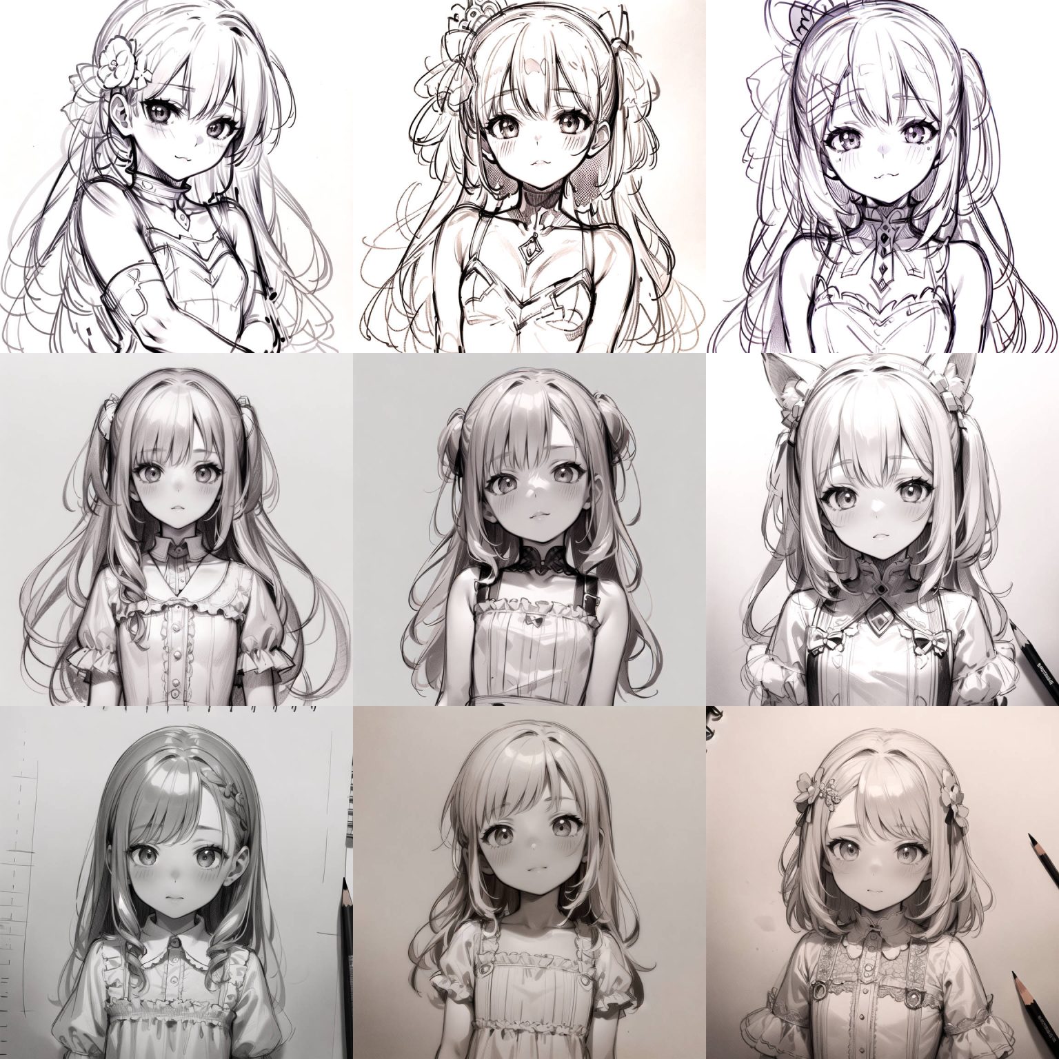 【Stable Diffusion】LORAなどの追加学習データ集（スケッチ編part1） | mndkblg