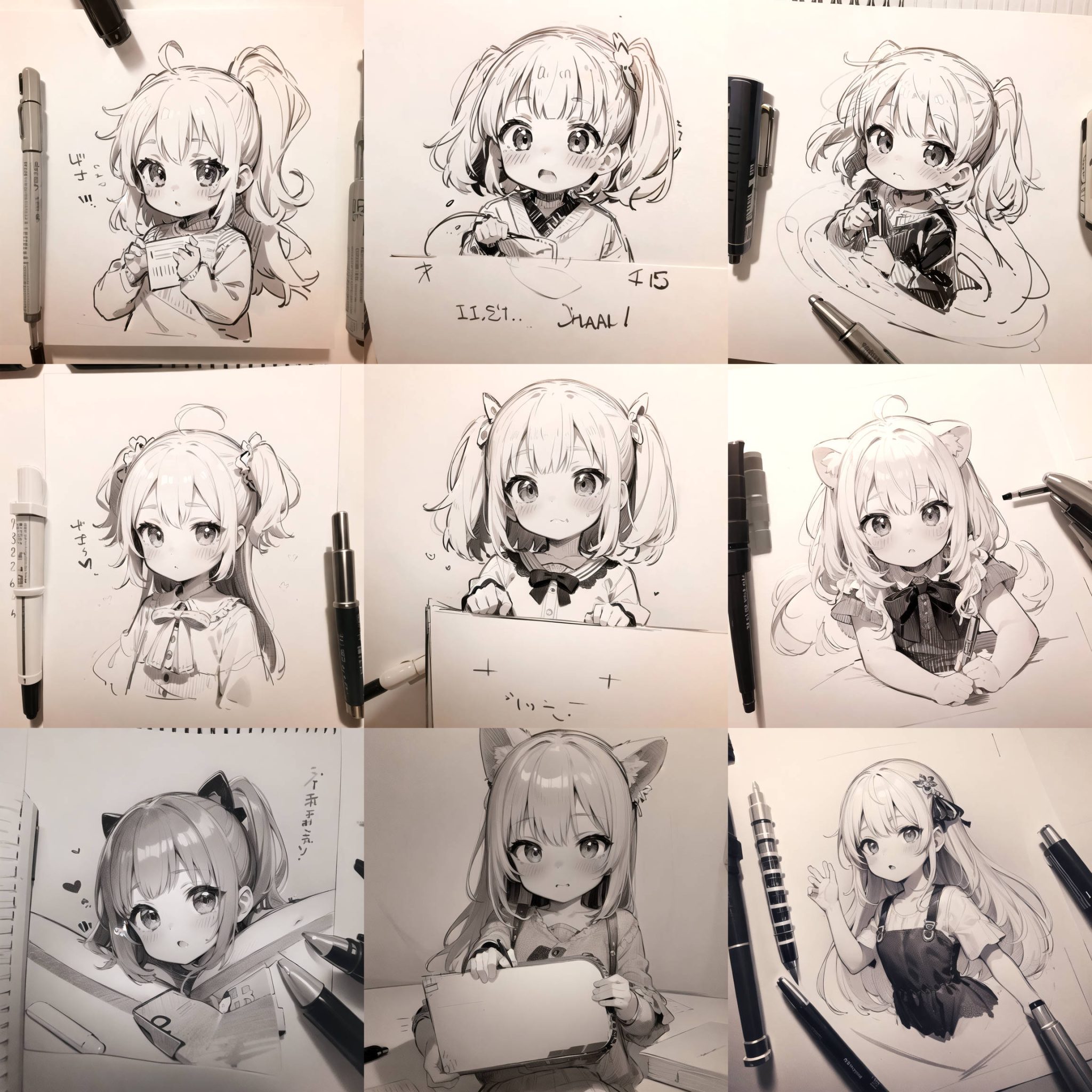 【Stable Diffusion】LORAなどの追加学習データ集（スケッチ編part1） | mndkblg